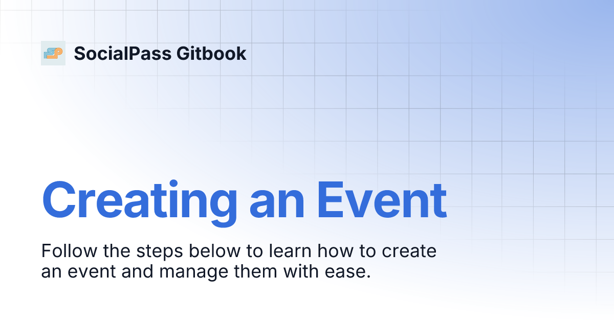 Creating an Event | SocialPass Gitbook
